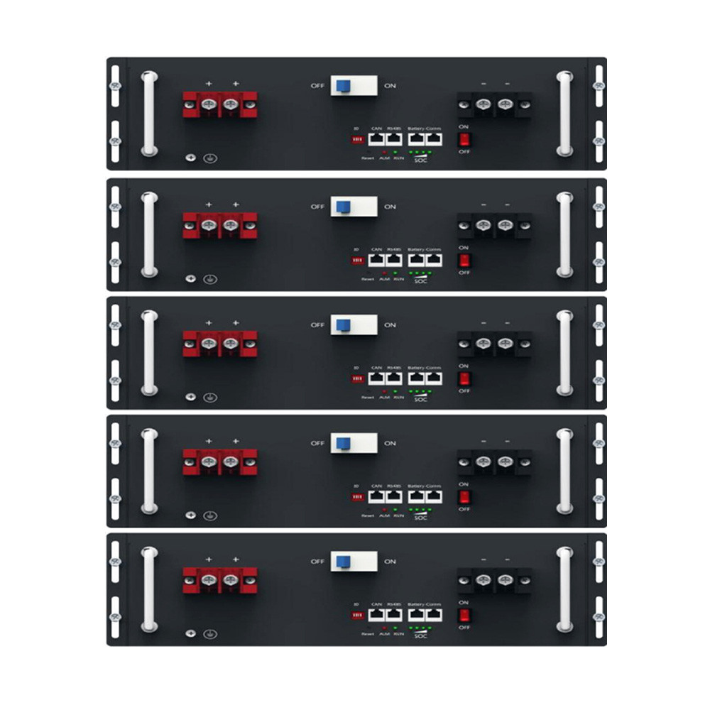 25kwh Raf Montajlı Güneş Pili MPPT 500ah 48v Lifepo4 Sunucu Raf Pil